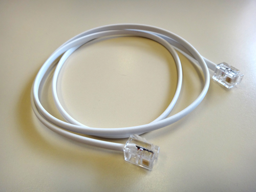 Patch Cord RJ11-RJ11 - 0,5m - 2 pares - Branco