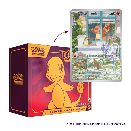 Box Coleção Treinador Avançado Charmander Obsidiana em Chamas