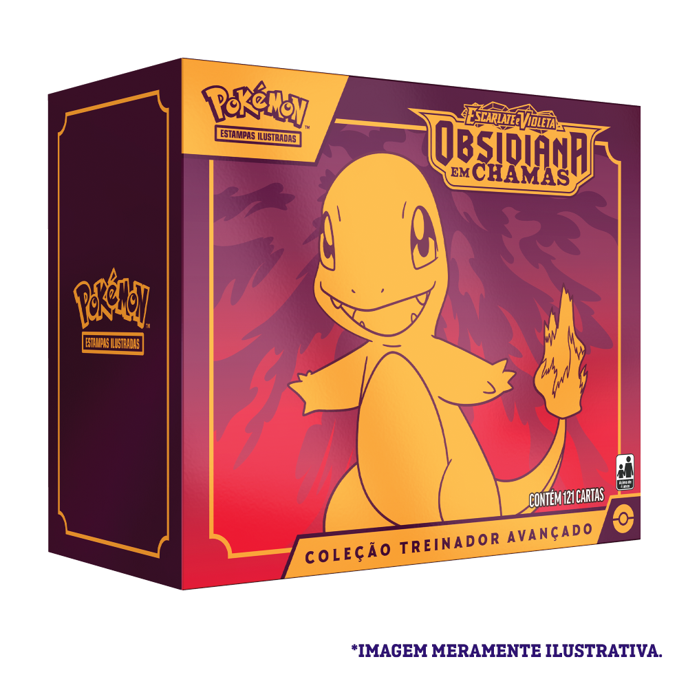 Box Coleção Treinador Avançado Charmander Obsidiana em Chamas