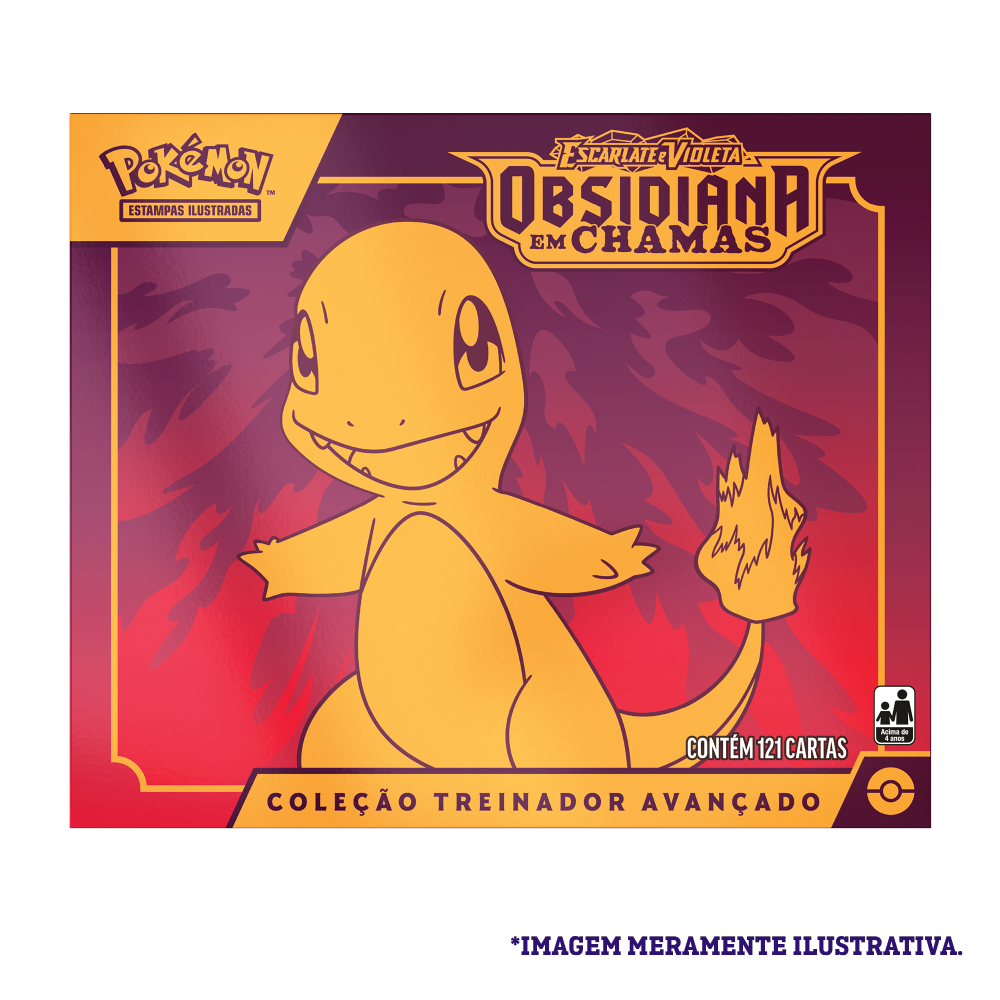 Box Coleção Treinador Avançado Charmander Obsidiana em Chamas