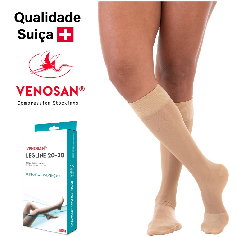 Meia 3/4 VENOSAN Legline - Elegância e Prevenção