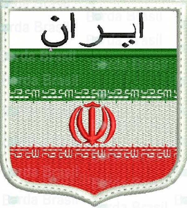 PATCH BORDADO BRASÃO BANDEIRA IRAN