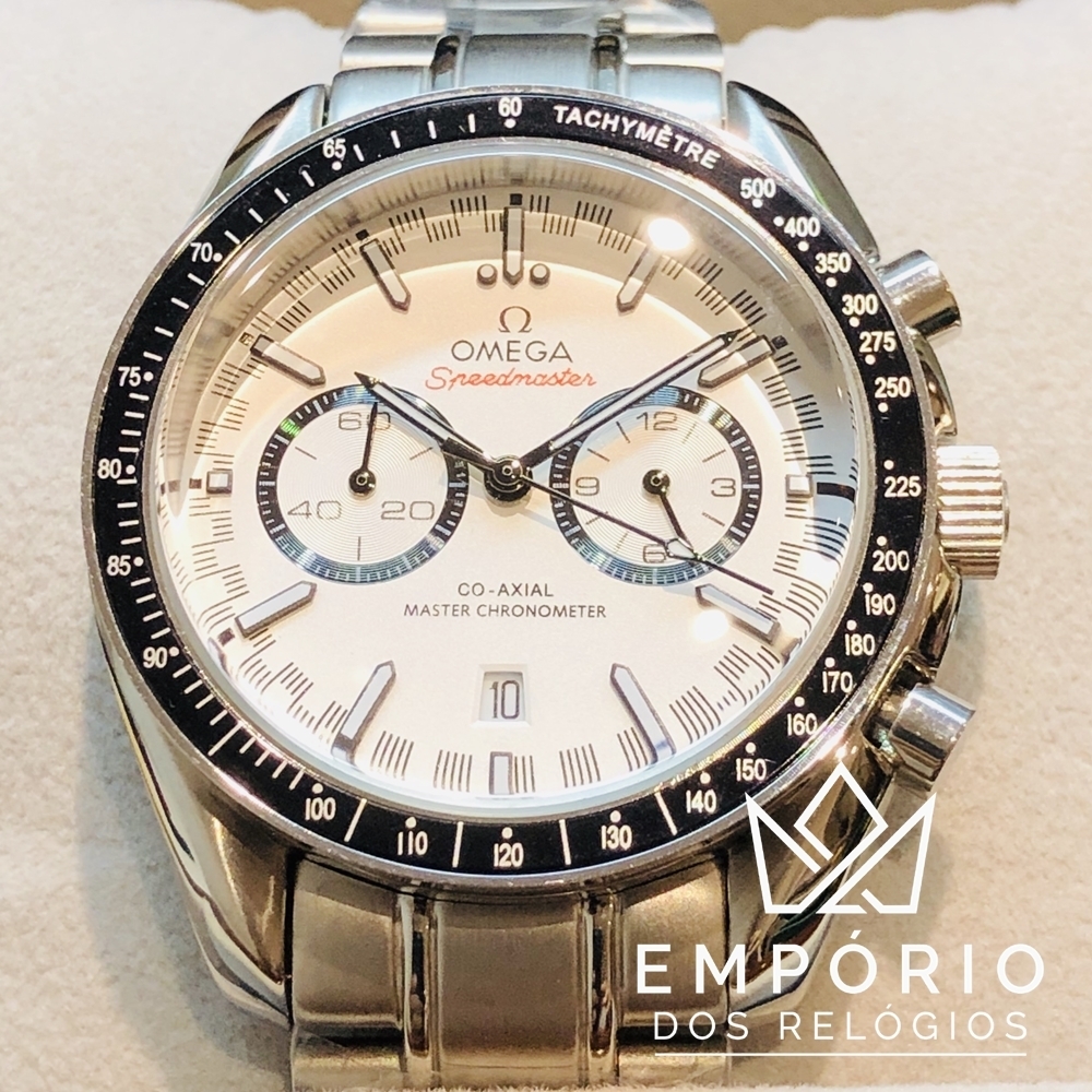 Omega Speedmaster Racing Branco | Réplicas de Relógios Premium AAA