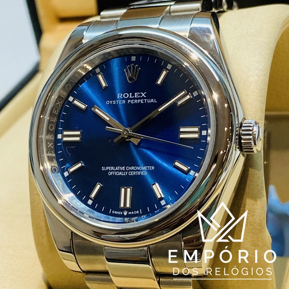 Rolex Oyster Perpetual 41 Azul | Réplicas de Relógios Premium AAA