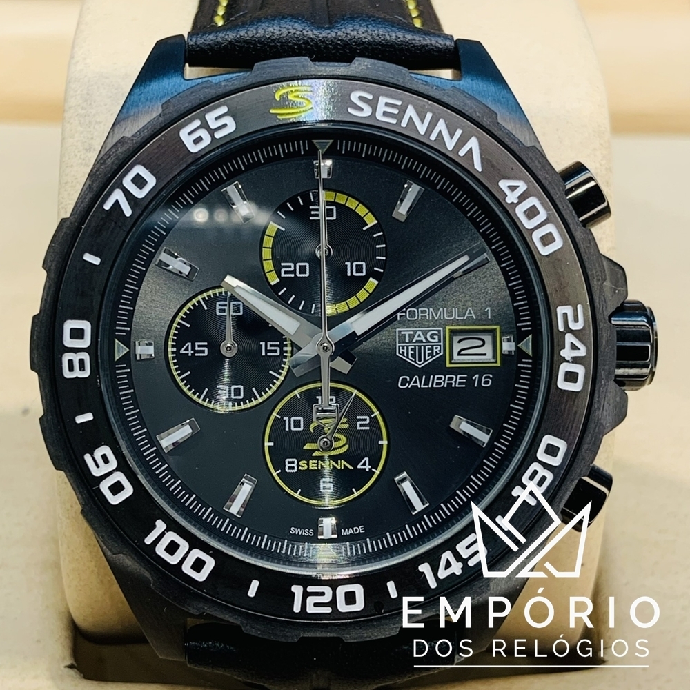 TAG Heuer Senna Formula 1 Preto e Amarelo | Réplicas de Relógios ...