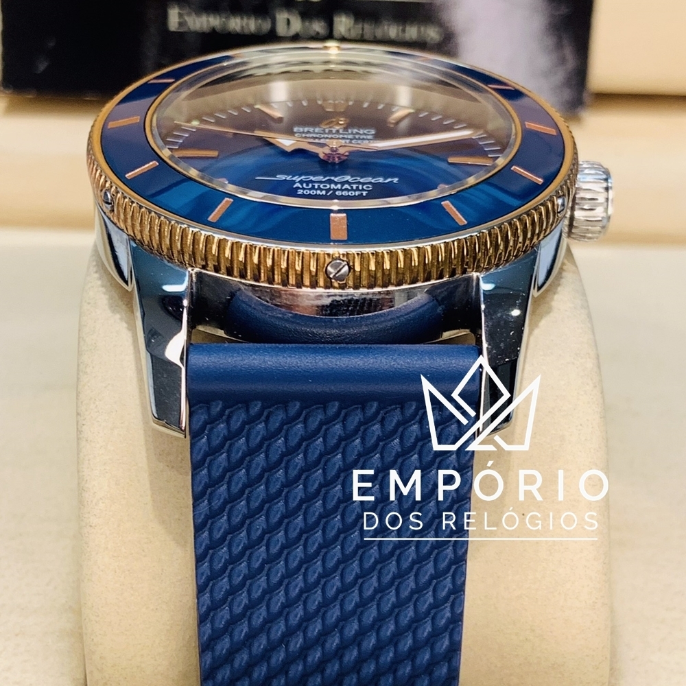 Breitling Superocean Heritage B20 Automatic Azul Red Gold Borracha ...