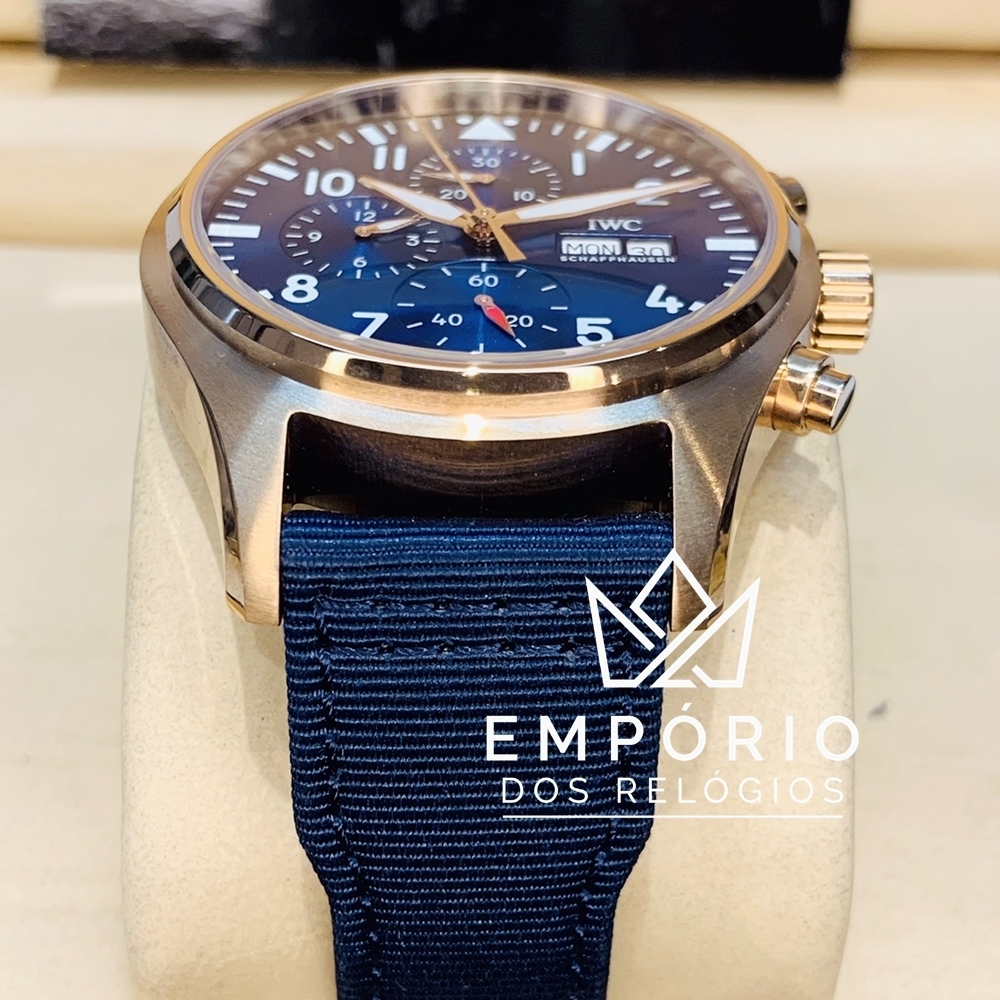 IWC Pilots Watch Chronograph Azul Bronze 2 | Réplicas de Relógios ...