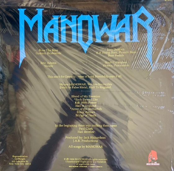 Disco De Vinil Novo - Manowar - Hail To England Lp Picture Disc