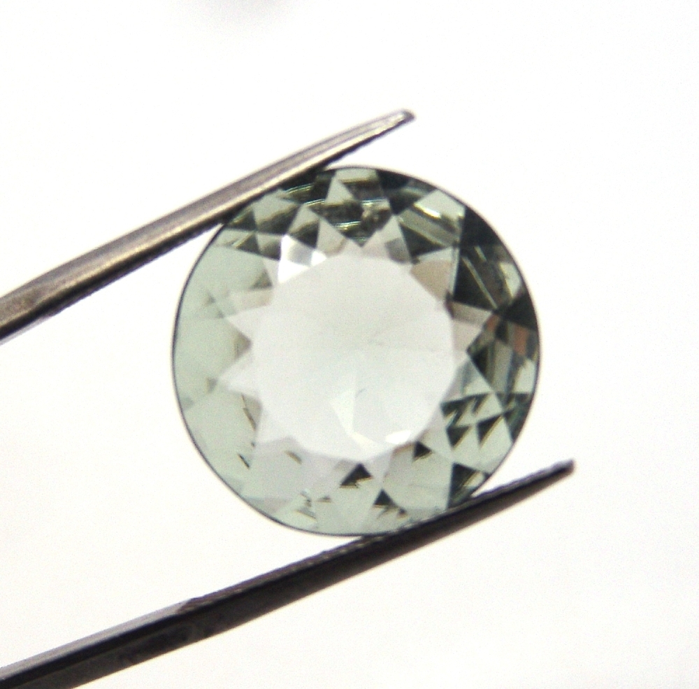 Prasiolita - Redonda Facetada 18 mm