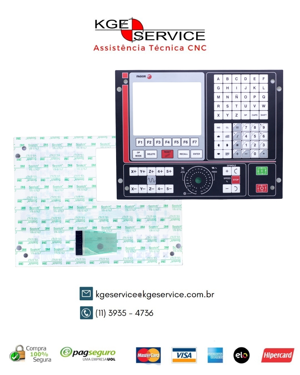 Membrana Cnc Fagor 8025 Máquinas Antigas Nardini