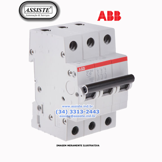 SH203 T-C50 - Minidisjuntor Tripolar CurvaC -In:50A - Icu:5KA 220/ 3kA ...