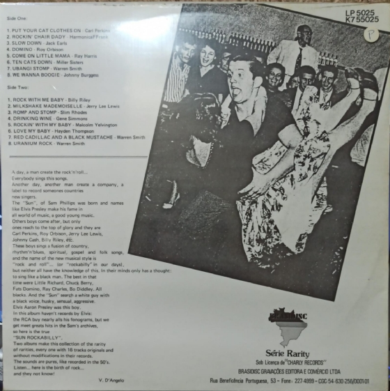 Lp The Best Of Sun Rockabilly Vol. 1 (Novo/Nacional/Lacrado de época)