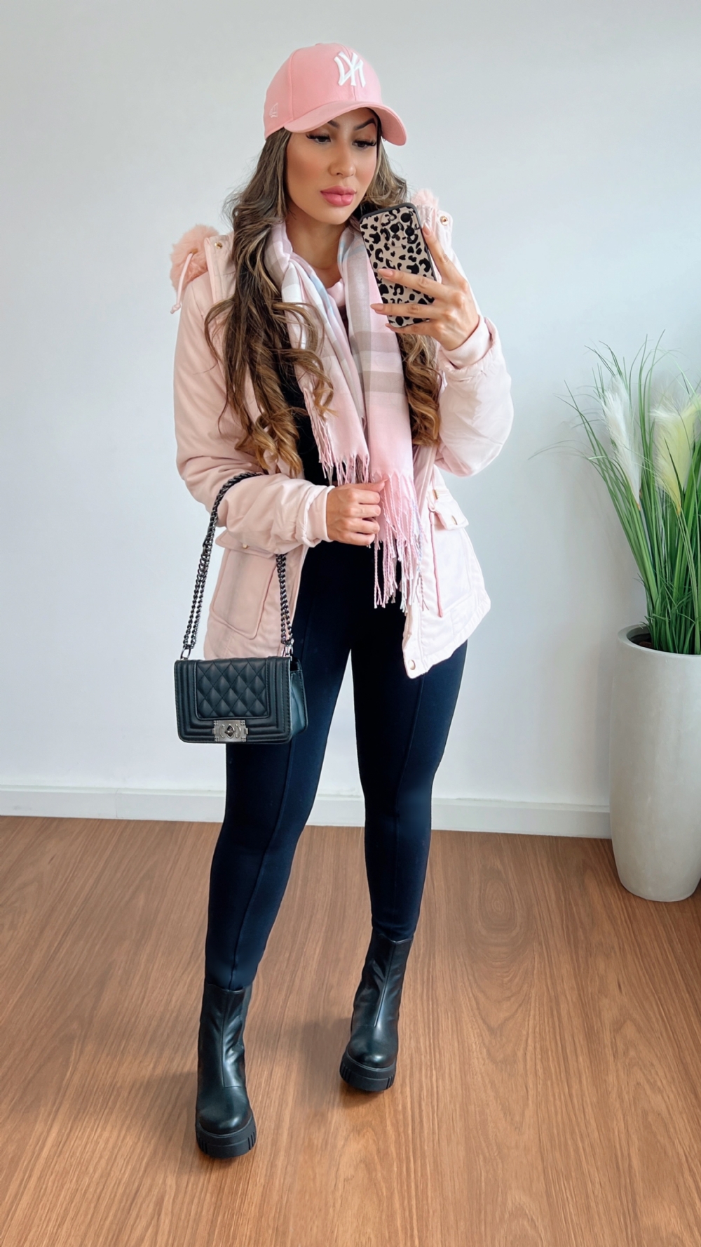 PARKA FORRADA ROSA NEW