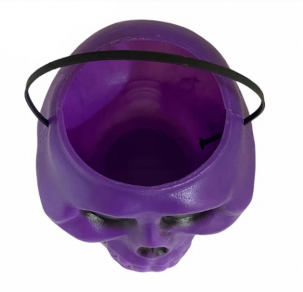 Mini Balde Caveira Roxa Kids - Halloween - 01 un