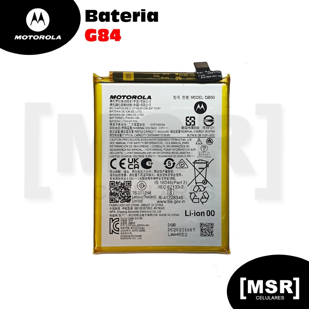 Bateria ORIGINAL celular MOTOROLA modelo G84