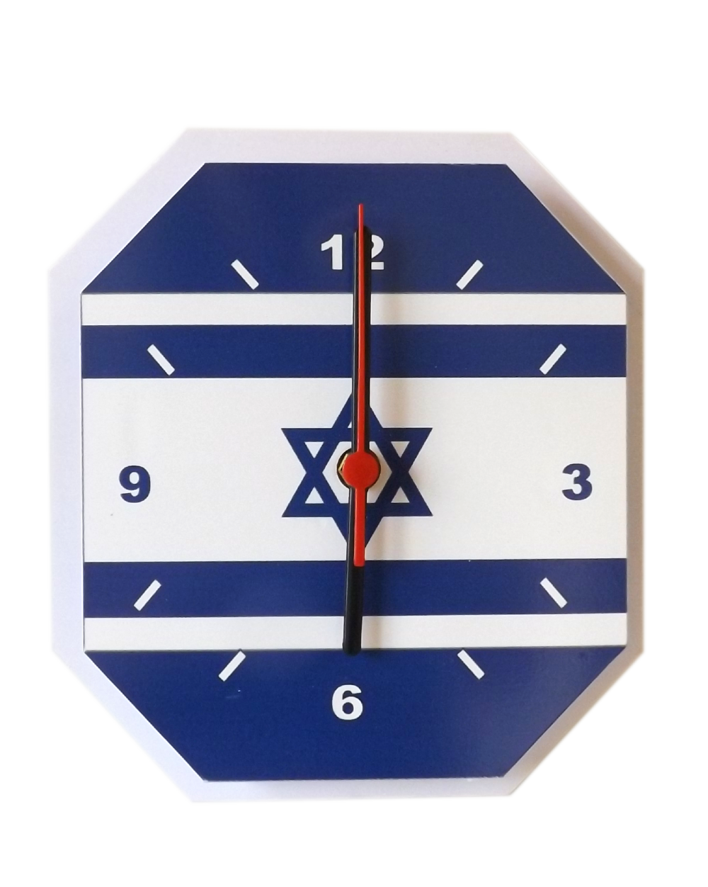 Relógio de Parede com Bandeira de Israel