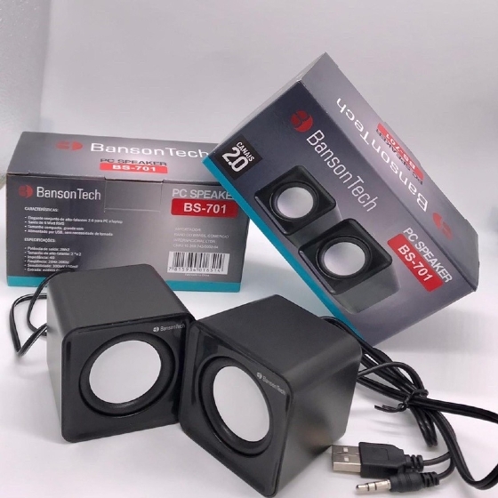CAIXA DE SOM BANSON TECH PC SPEAKER RMS 6W BS701
