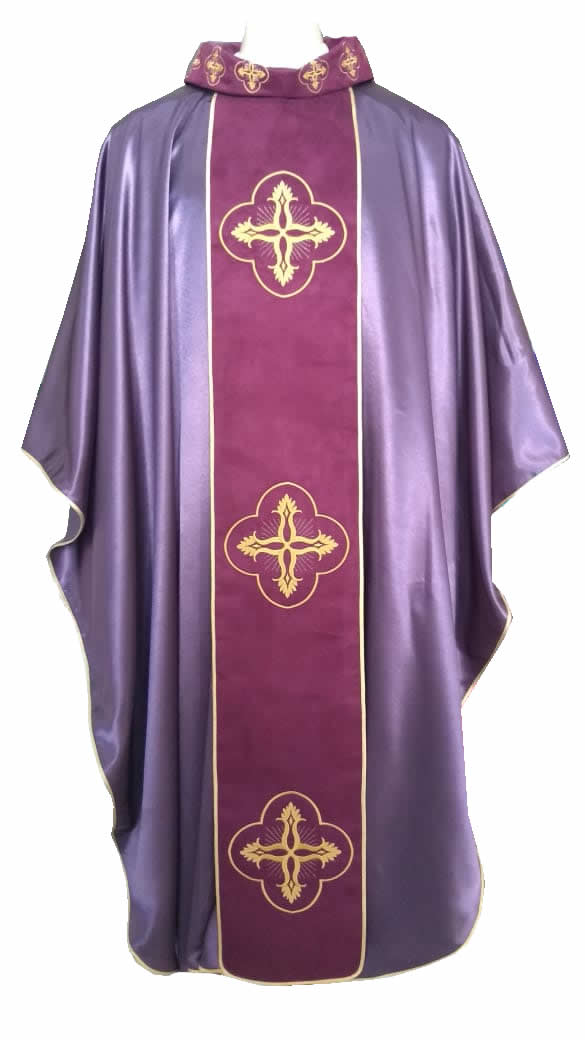 Casula Roxa Bordada. CÓD: CAS-750