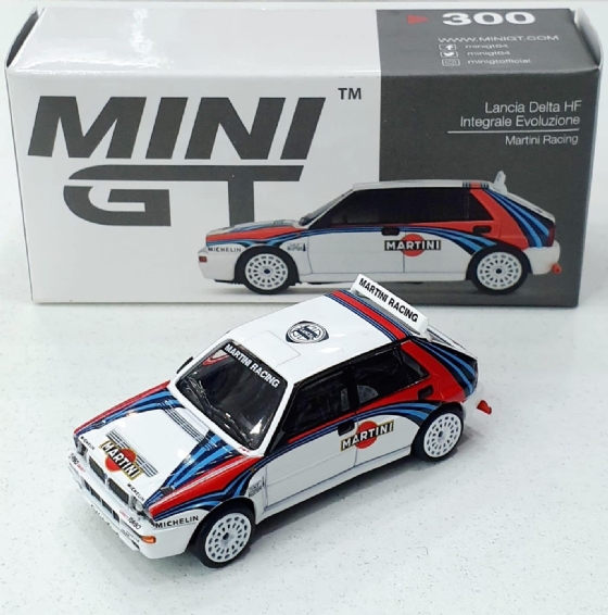 Mini GT - Lancia Delta HF Integrale Evoluzione Martini Racing - Número 300