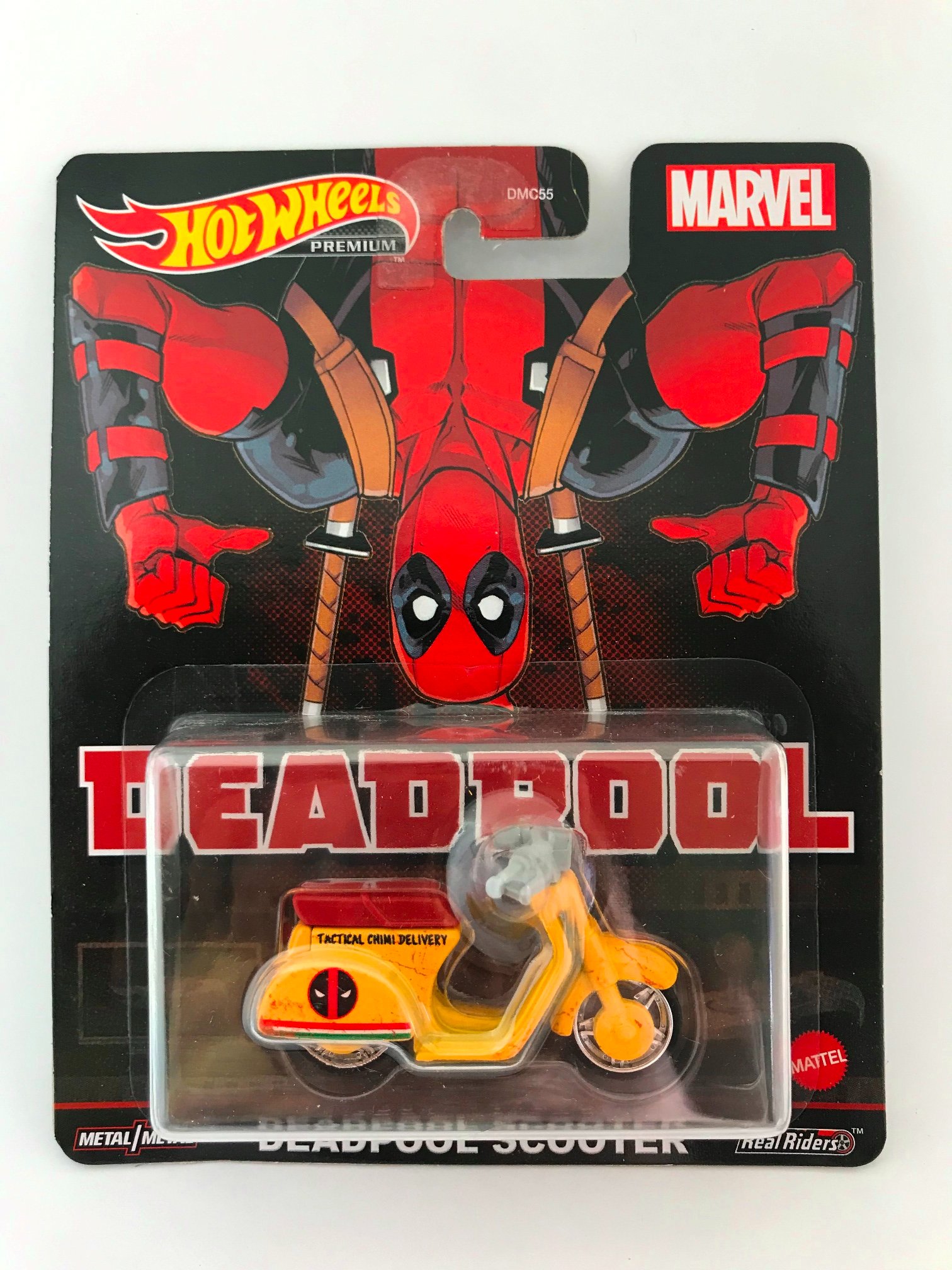 Hot Wheels - Deadpool Scooter Amarelo - Deadpool - Marvel
