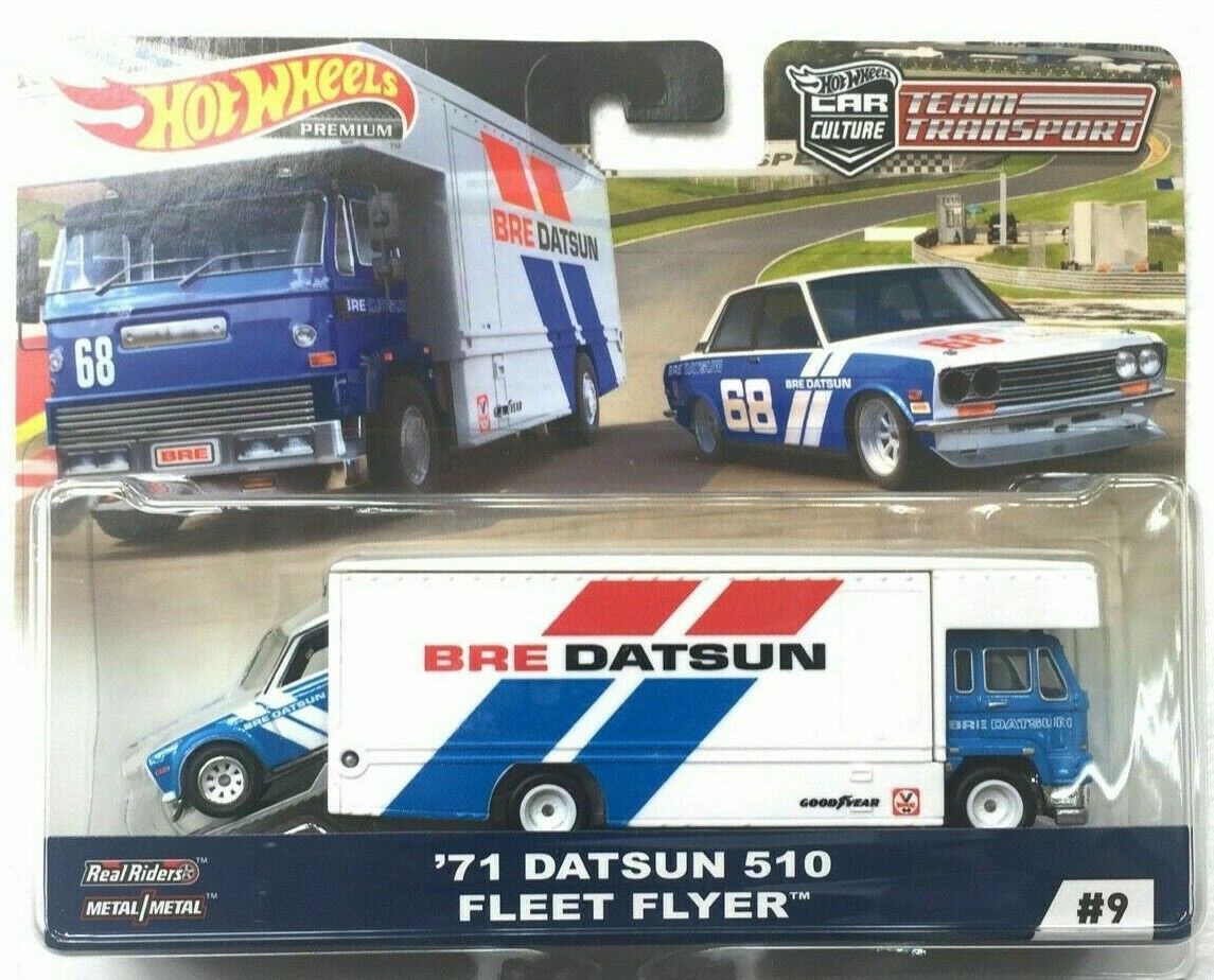 Hot Wheels - 71 Datsun 510 - Fleet Flyer - Team Transport