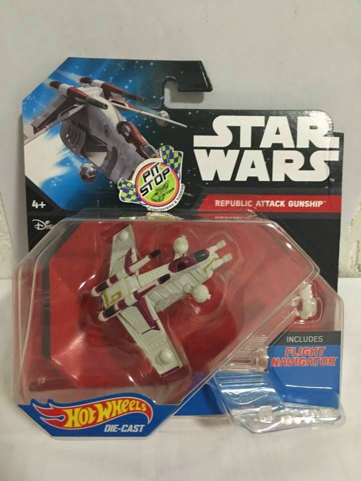 Hot Wheels - Republic Attack Gunship Branco - Star Wars