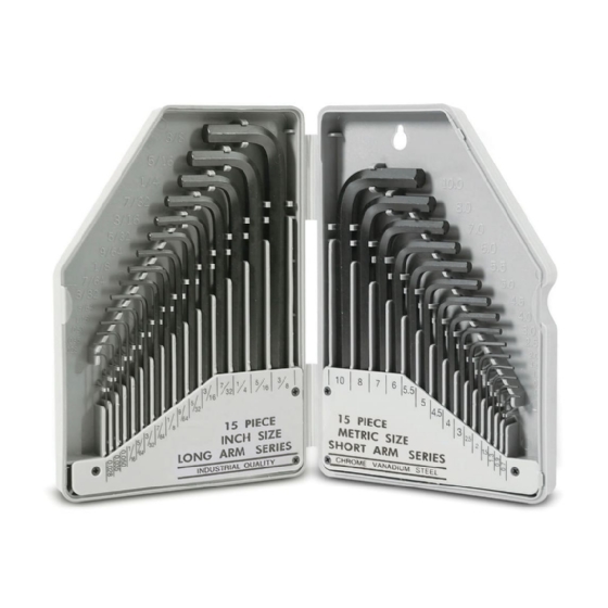 Jogo De Chaves Allen Milímetro E Polegada 30 Peças Noll