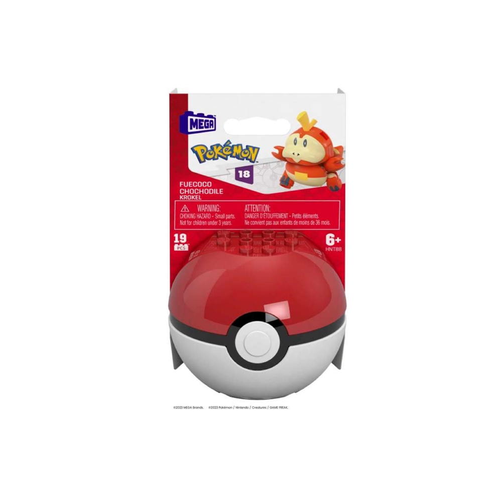 Pokebola Mega Construx Pokémon Fuecoco Chochodile - Mattel