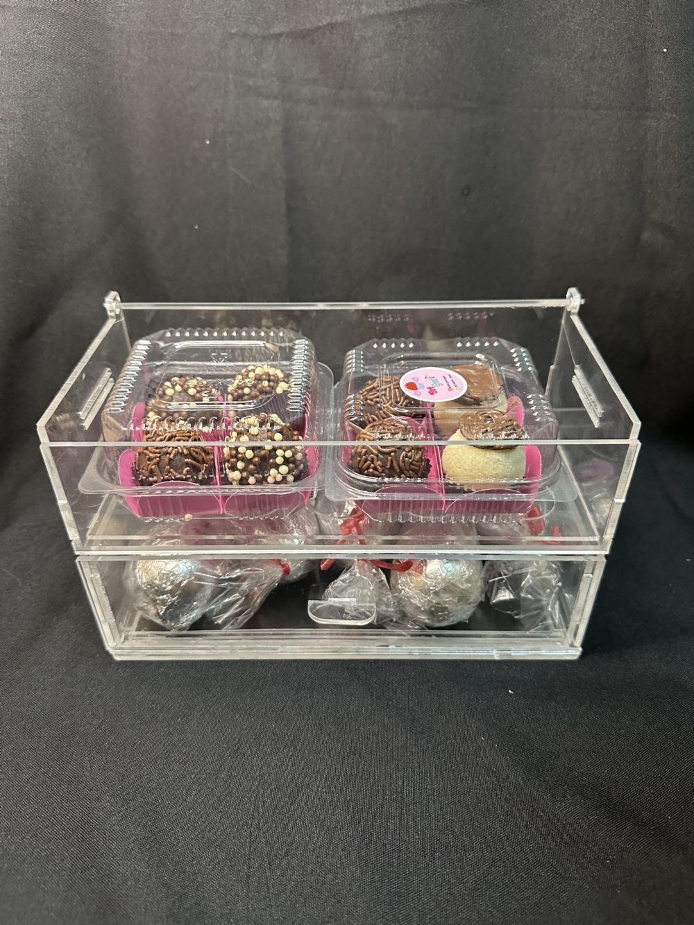 Expositor brigadeiro em acrílico cristal (Até 20 UN)