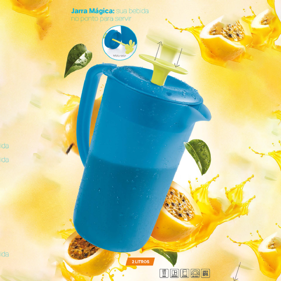 Jarra Mágica Azul Tupperware 2 litros