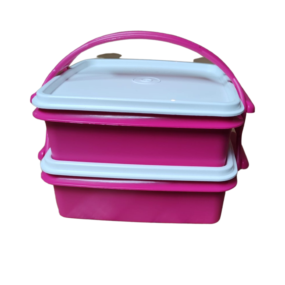Kit Tupper Pote com Alça Rosa 780 ml