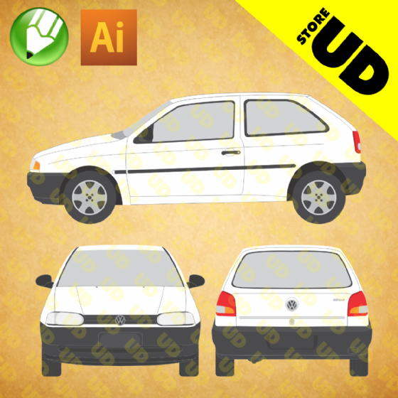 VW Gol 1999 em Vetor - Corel e Illustrator