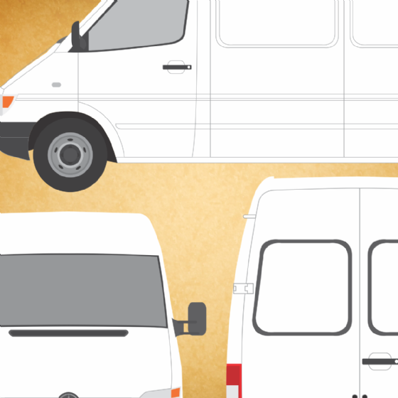 MB Sprinter 313 CDI 2008 em Vetor - Corel e Illustrator