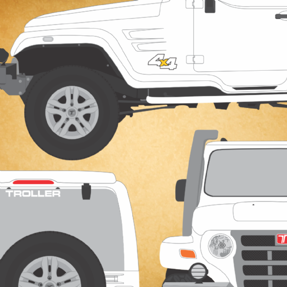 Troller T4 TDI 2014 em Vetor - Corel e Illustrator