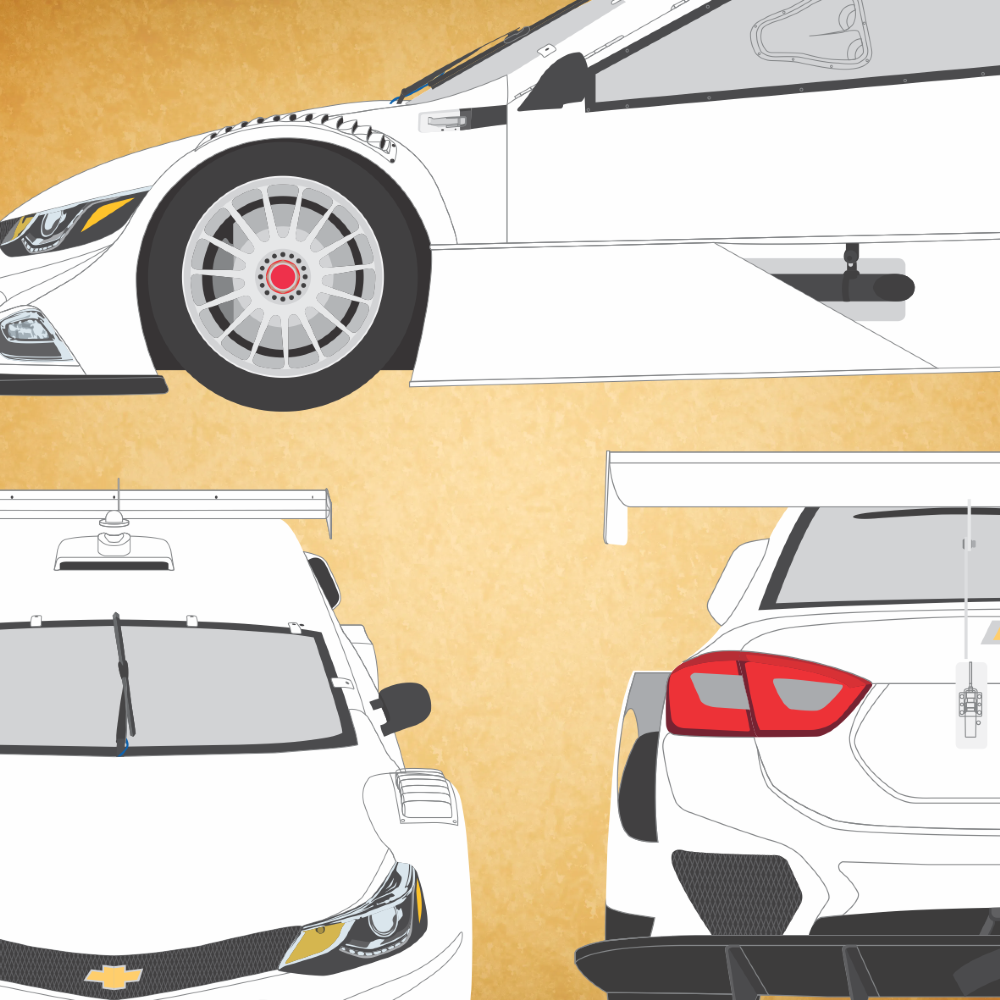 Chevrolet Cruze StockCar 2016 em Vetor - Corel e Illustrator