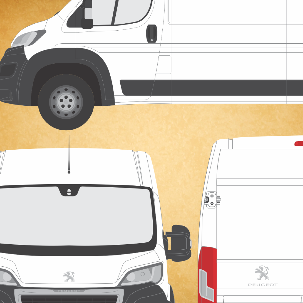 Peugeot Boxer Cargo 2.2 2022 em Vetor - Corel e Illustrator