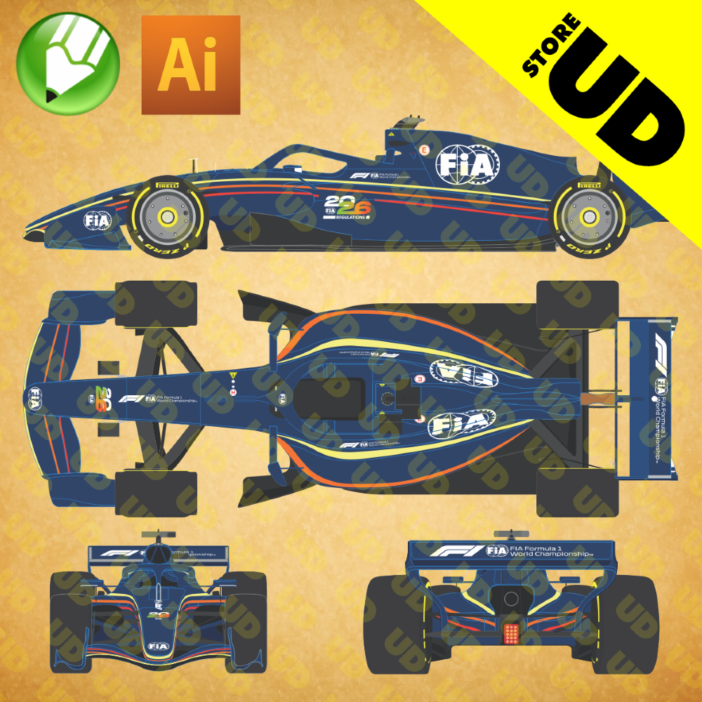F1 2026 Concept em Vetor - Corel e Illustrator