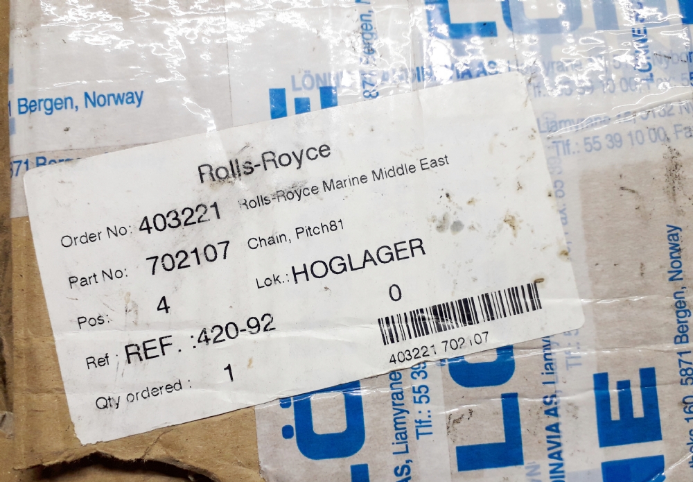 Corrente De Transmissao Dupla Tsubaki Rs20b