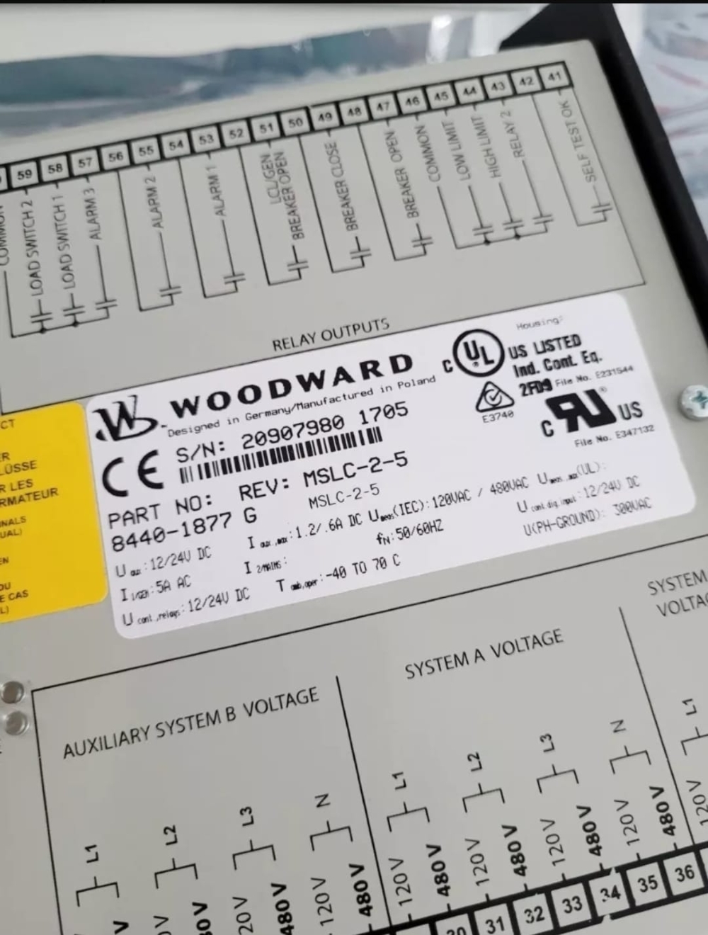 Woodward Controlador Mslc-2 8440-1877 Pronta Entrega