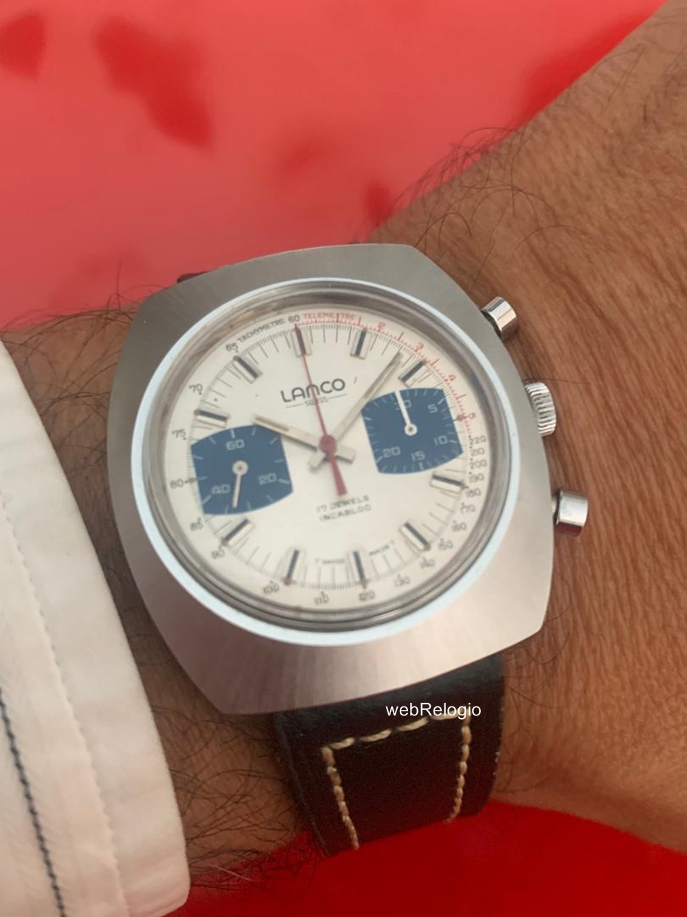 Lanco Chronograph Valjoux Tachymetre Telemetre. REF.00796